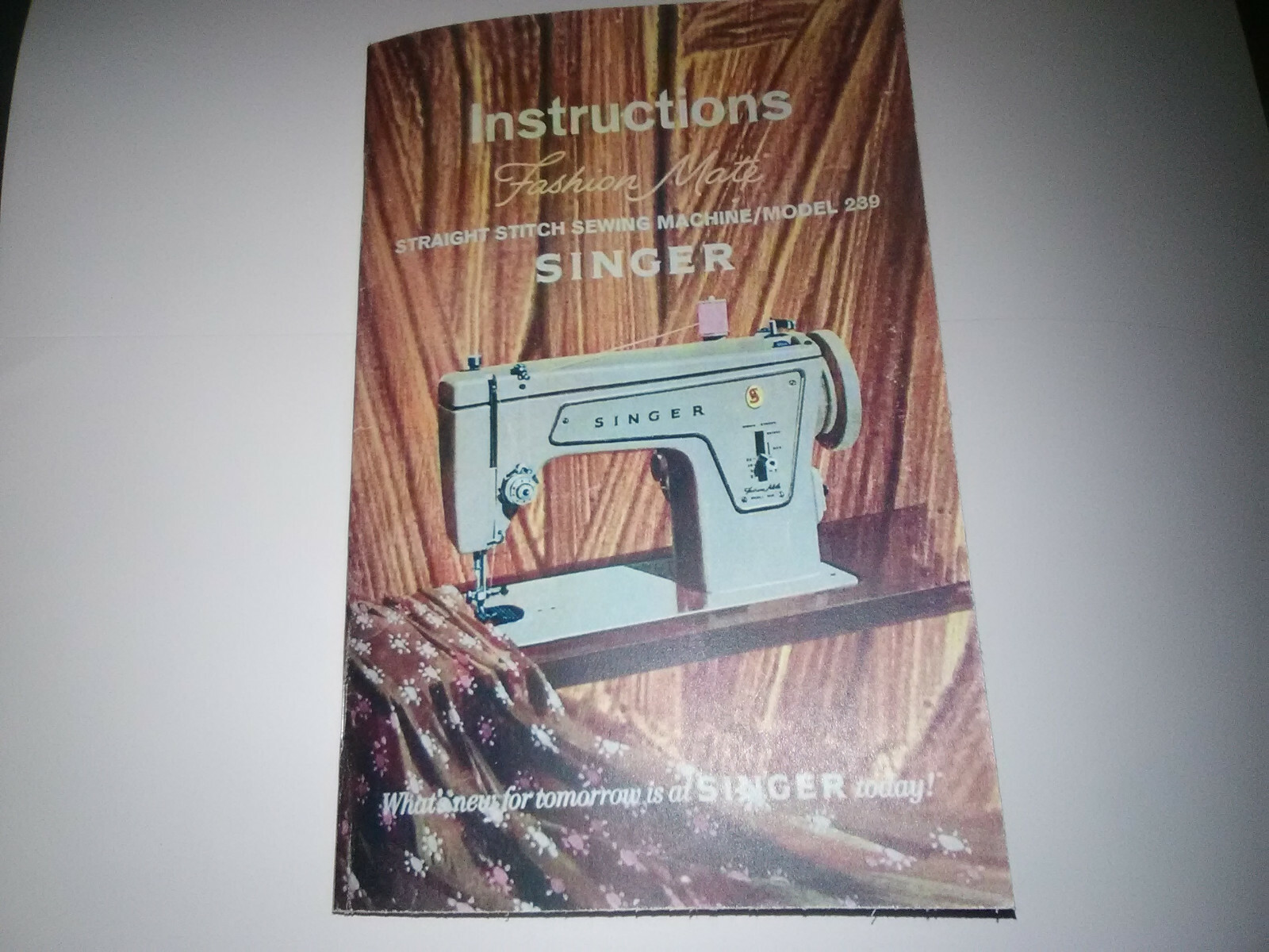 Singer 239 Fashion Mate Sewing Machine Manual Color Reproduction 1968 ...