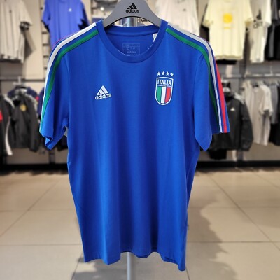 adidas Italy Italia DNA Track Top Mens Soccer Cotton T-Shirt Asia-Fit ...