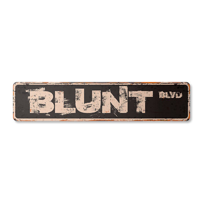 BLUNT BLVD Vintage Street Sign Metal Plastic phillies philly funny pot ...