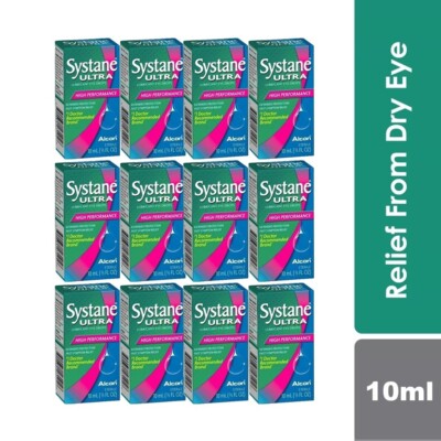 Up to 20 Box Alcon Systane Ultra Eye Drops Lubricant High Performance ...