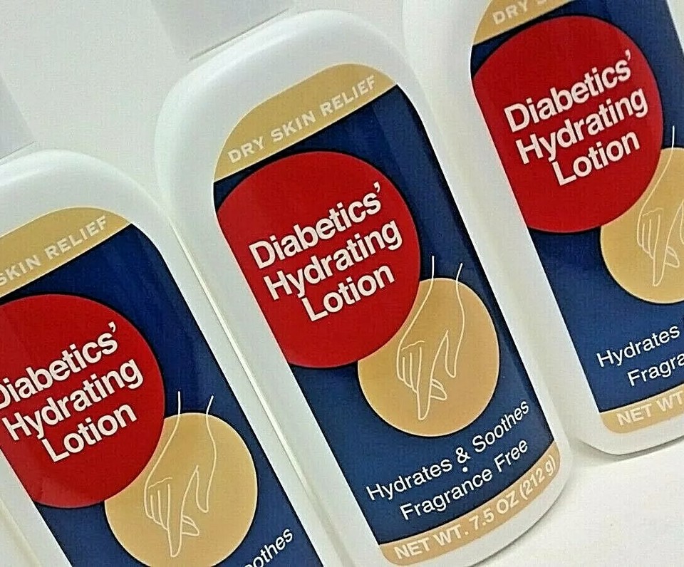 3x Diabetic Lotion Hydrates & Soothes Dry Skin Relief Fragrance Free 7. ...