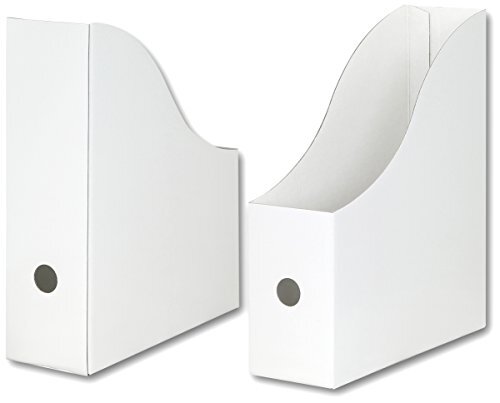 White Magazine File Holder Organizer Box (Pack of 6) | eBay