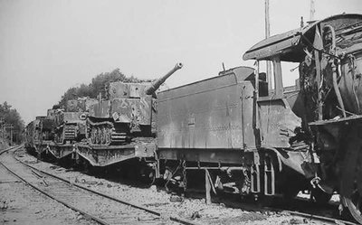 WWII Photo German Tiger I Tanks Rail Cars WW2 World War Two Wehrmacht ...