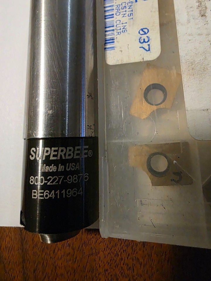 1/8" Radius 1FL Corner Rounder, 1"Shank, Superbee BE6411964 Inserts ...