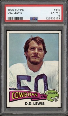 1975 Topps D.D. Lewis #118 PSA 6 EX-MT Dallas Cowboys | eBay