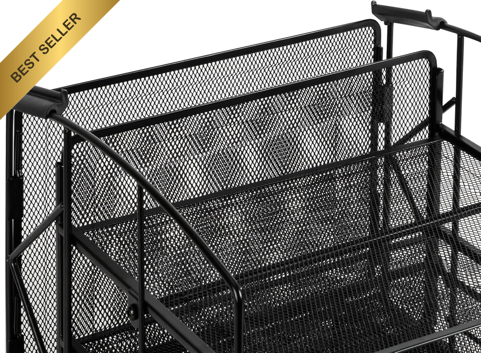 3-Tray Rectangular Desk Organizer Sliding Drawer Hanging File Holder ...