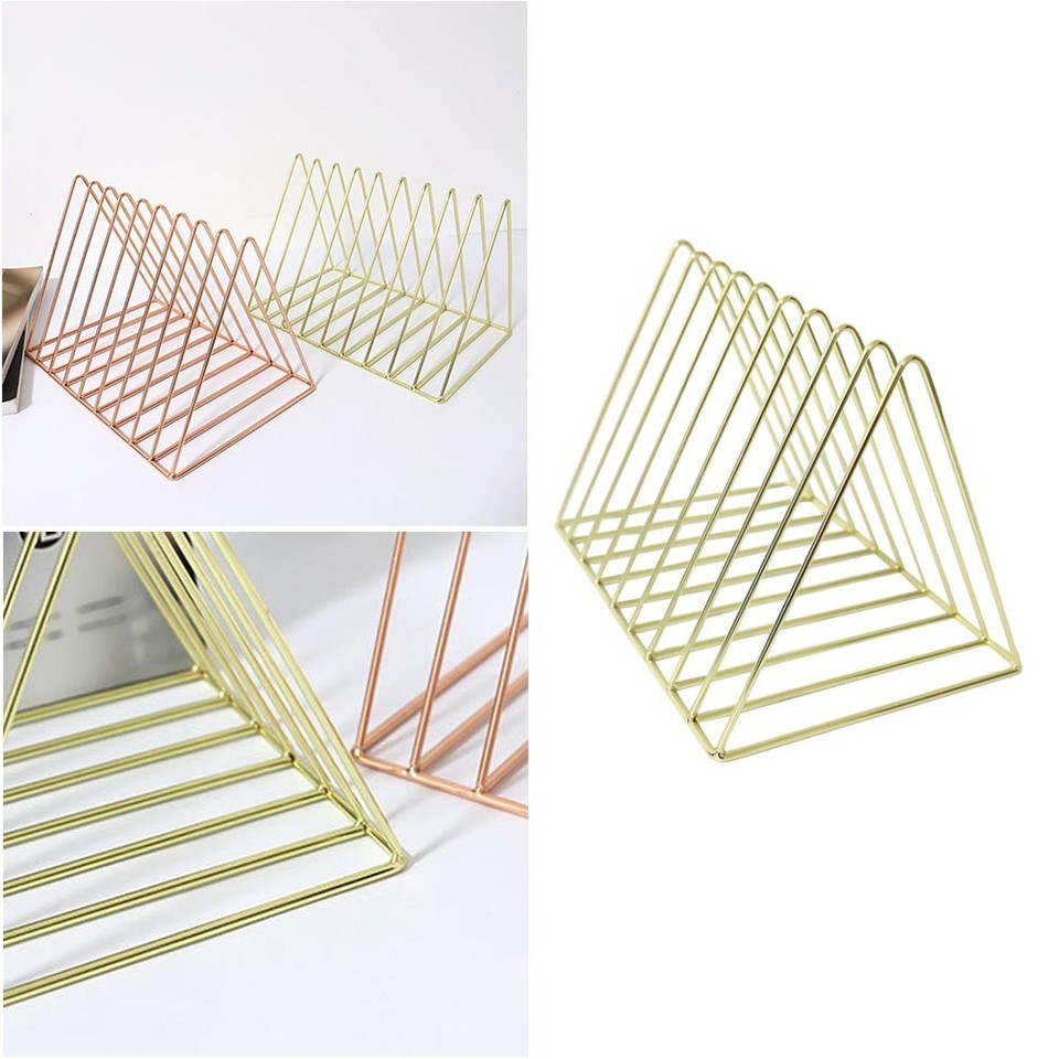 1pc 9 Grids Triangle Nordic Style Letter Holder Book Organizer Wrought ...