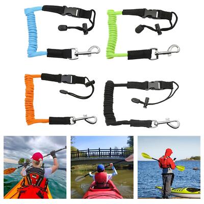Kayak Paddle Leash Tool Fishing Rod Holder Tether Leash Coiled Lanyard ...