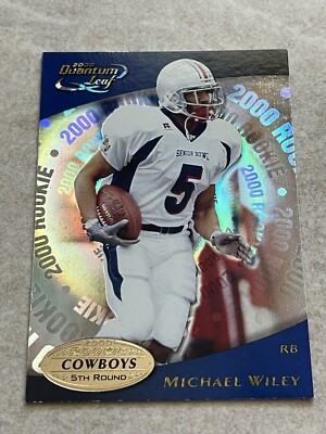 2000 Quantum Leaf Football #336 Michael Wiley RC Rookie NFL Dallas ...