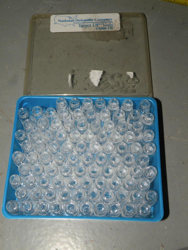 Opened Pack w/ (96) National Scientific Target DP Vials C4000-1W NO ...