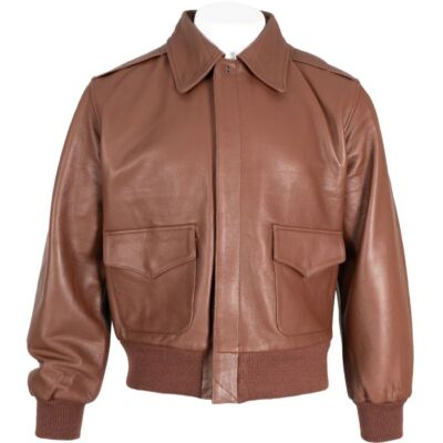 Reproduction WW2 US Pilots Leather A2 Jacket – Light Brown- All Sizes ...