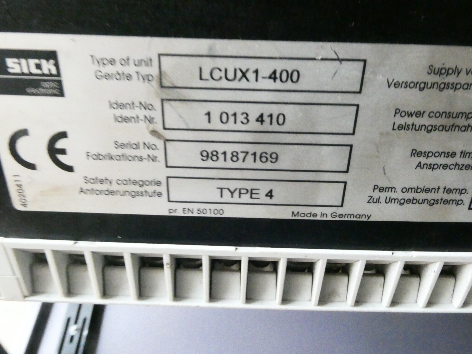 SICK Safety Interface Module 24DC Supply -- 1013410 -- LCUX1-400 | eBay