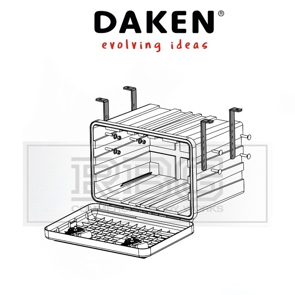 DAKEN Toolbox JUST 900 x 367 x 300 With BRACKETS 4x Truck Storage Box ...