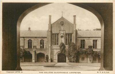 Lampeter Wales View Of The College Quadrangle OLD PHOTO | eBay