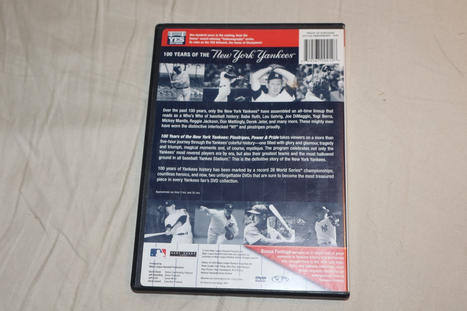 100 Years of the New York Yankees (DVD, 2003, 2-Disc Set) 829567004128 ...