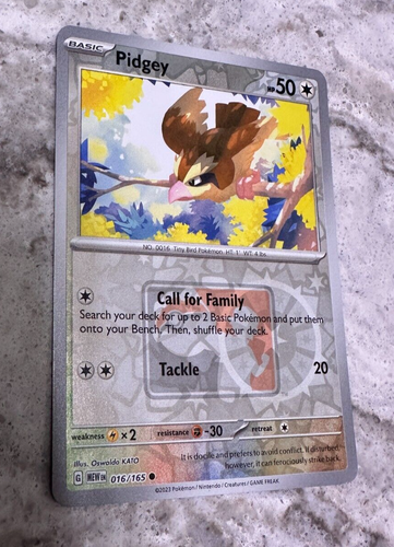 POKEMON 151 Unannounced Play! Pokemon TCG Promo - PIDGEY 016/165 ...