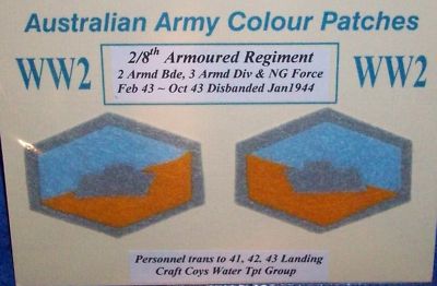 2ND AIF WW2 AUSTRALIAN ARMY COLOUR PATCHES ARMOURED, MEDICAL, SIGS ...