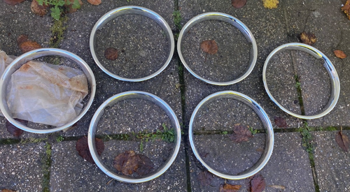 Vanden Plas 1100 1300 Chrome Trim Rings original BMC parts ADO16 12 ...