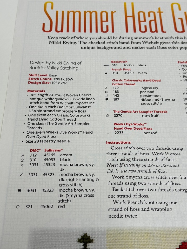 Summer Heat Guide Counted Cross Stitch Pattern Camping Magazine Pages ...