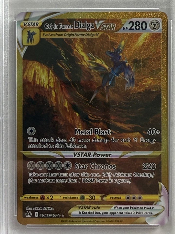 Pokémon TCG - Origin Forme Dialga VSTAR GG68 Crown Zenith | PSA 9 Gem ...