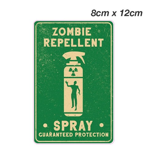 Zombie Repellent Spray Label Laptop , Car Decal Sticker | eBay