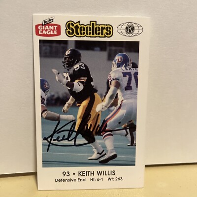 Keith Willis -Northeastern- Pittsburgh Steelers Autographed Police Card ...