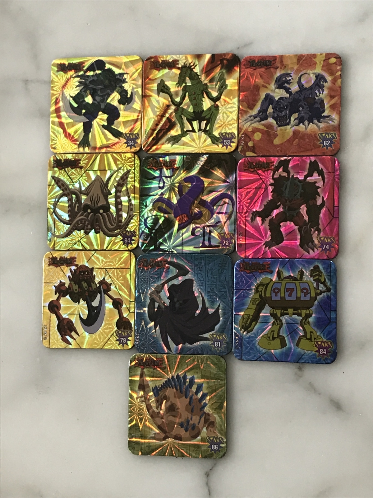 Yu-Gi-Oh! “STAX-HOLOGRAM PARALLEL-MAGNETS” Lot of 10 Panini 2003 (P133 ...