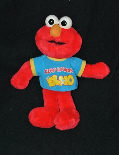 1998 Clap Hands 38cm Sesame Street TYCO Sound Elmo Plush Duvet TTBE | eBay