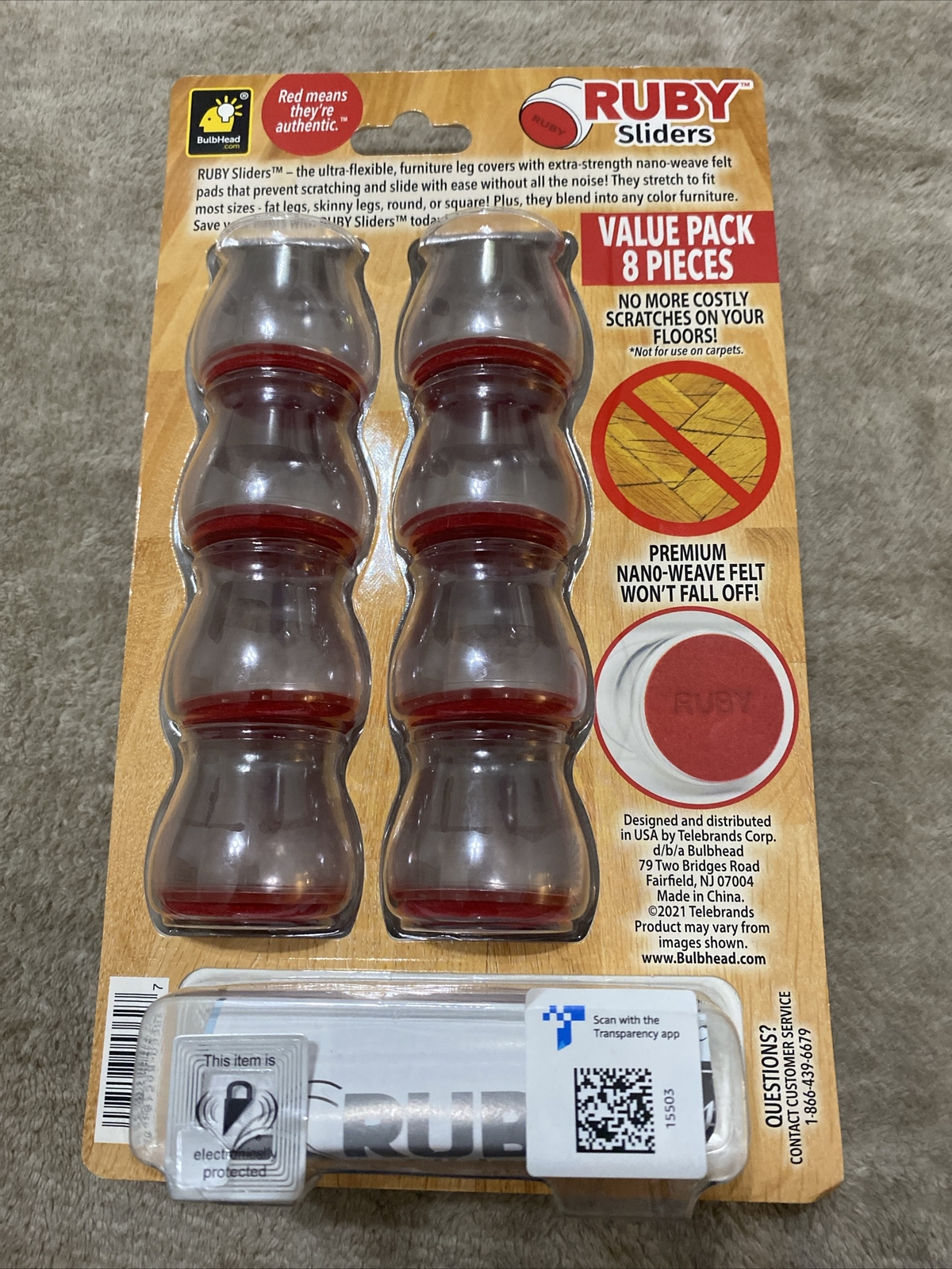 Original Bulbhead Ruby Sliders As Seen On TV 8 Pk Small Chair Covers | eBay