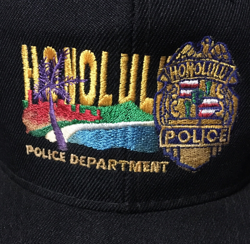 Vtg 80s Honolulu Police Department Hat Hawaii Beach C… - Gem