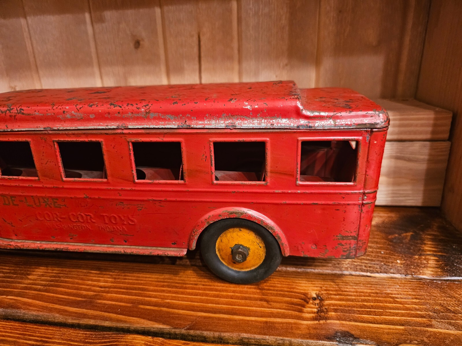Cor Cor Toys Red Bus Truck c1920 Pressed Steel | eBay