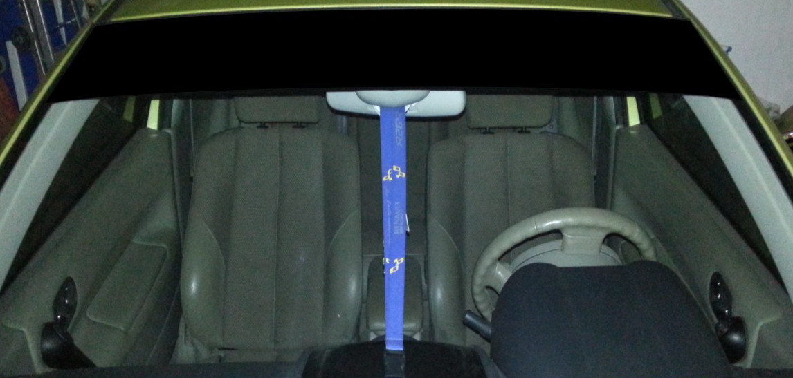 Universal Blendstreifen Schwarz-matt Scheibenkeil Sonnenblendstreifen ...