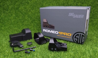 Sig Sauer ROMEO1PRO 1x30mm 6 MOA Reflex Red Dot Sight w/ Shroud, Black ...