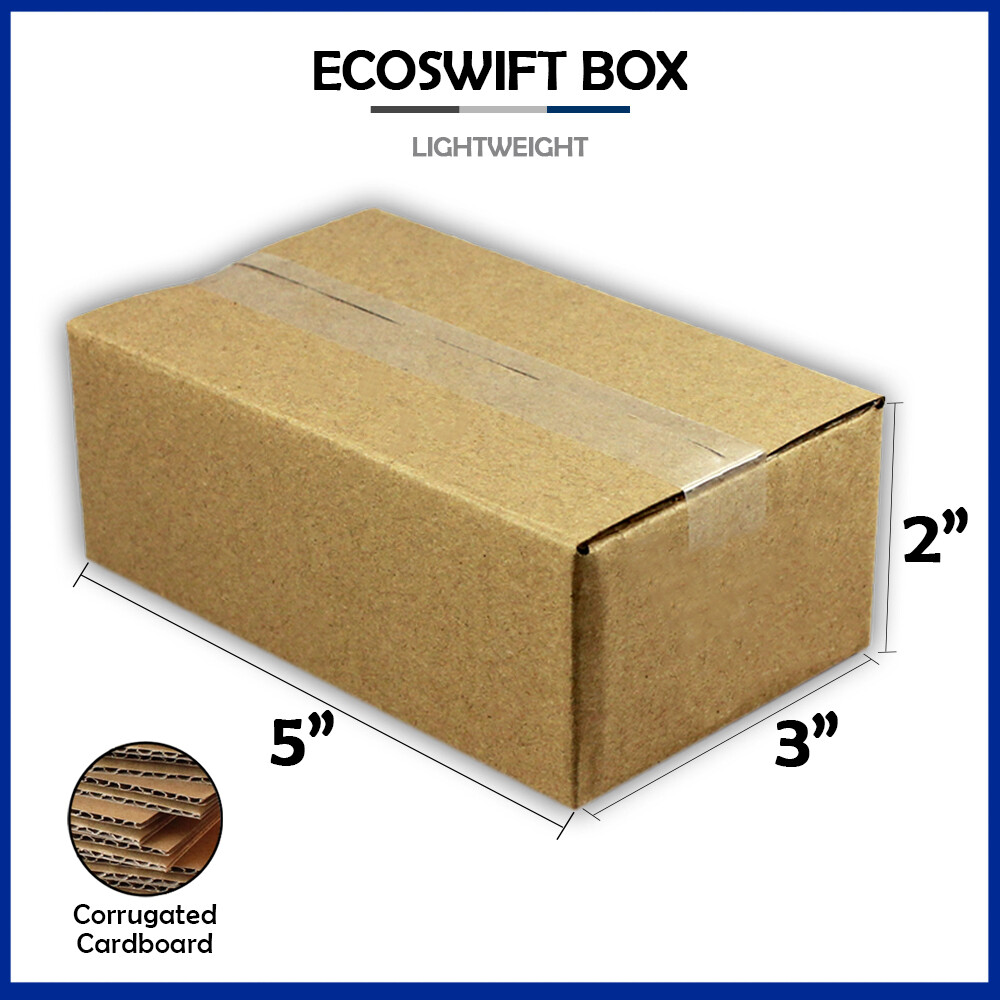 1-Box 5x3x2 "EcoSwift" Brand Cardboard Packing Mailing Shipping ...