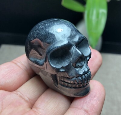 2.0" Natural Beatiful Iron ore Crystal Skull Carving, Crystal Healing ...