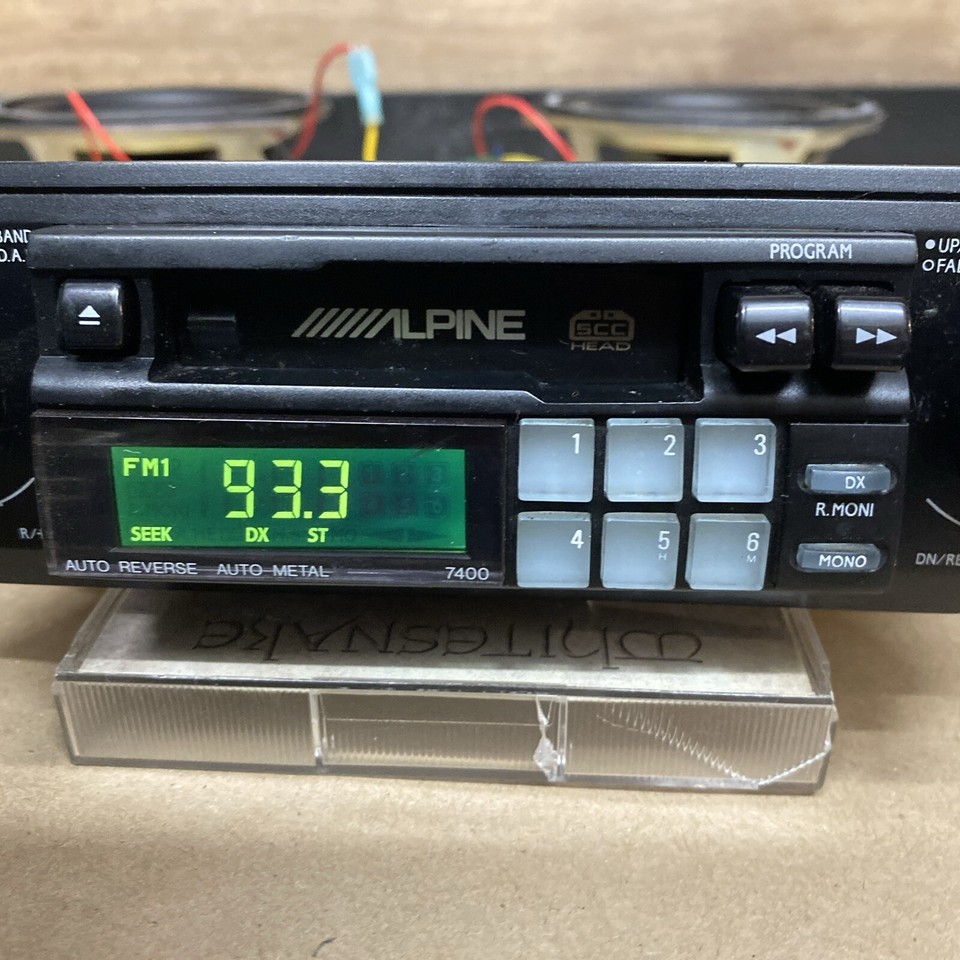 OLD SCHOOL ALPINE 7400 CAR AUDIO STEREO 2 KNOB AM/FM CASSETTE, Tested ...