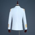 Men Peak Lapel Airline Pilot Captain Suit Aviator Costume Uniform ...