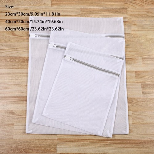 Zipped Mesh Laundry Wash Bags Washing Net for Delicates Underwear 3PCS ...