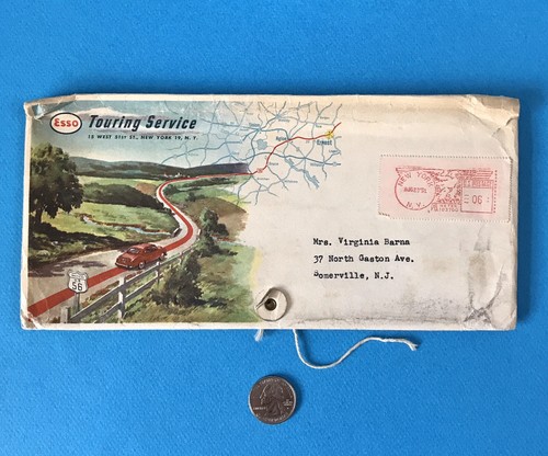 ⭐️1951 ESSO Road MAP HOLDER Typed LETTERHEAD USA Colorful RARE | eBay
