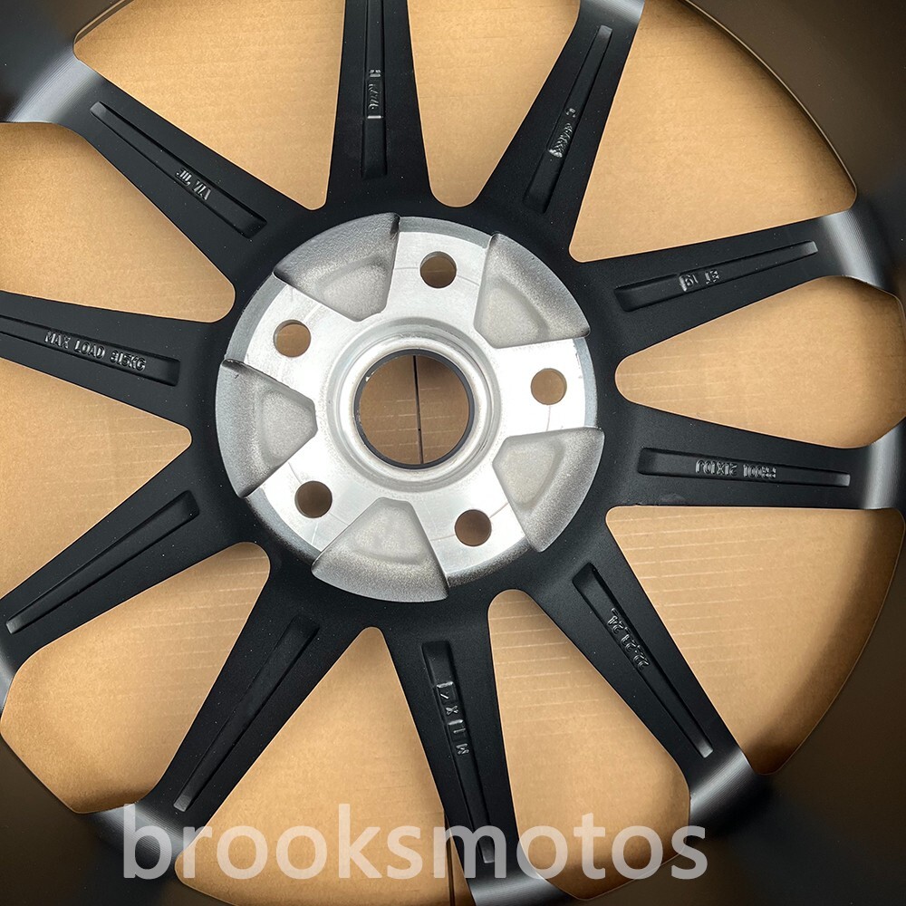 21" NEW TWIN 5 SPOKE SATIN BLACK WHEELS RIM FOR PORSCHE MACAN 21X9.5 ...