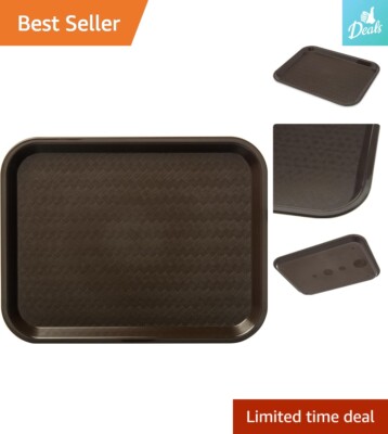 Cafeteria/Fast Food Tray - 11" x 14" - Dark Brown - Skid-Resistant ...