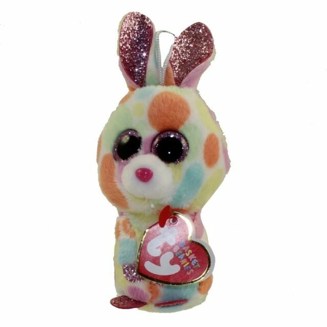 Ty Easter Basket Beanies Boos Bloomy Rabbit Bunny 3" Plush Figure Toy ...