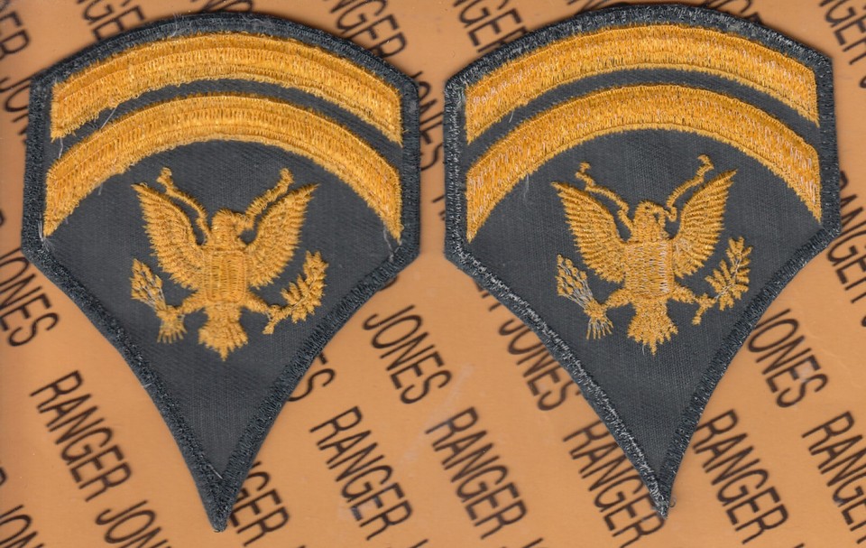 US Army Specialist Sixth Class Spec-6 E-666 FULL Vietnam ~4" patch set ...