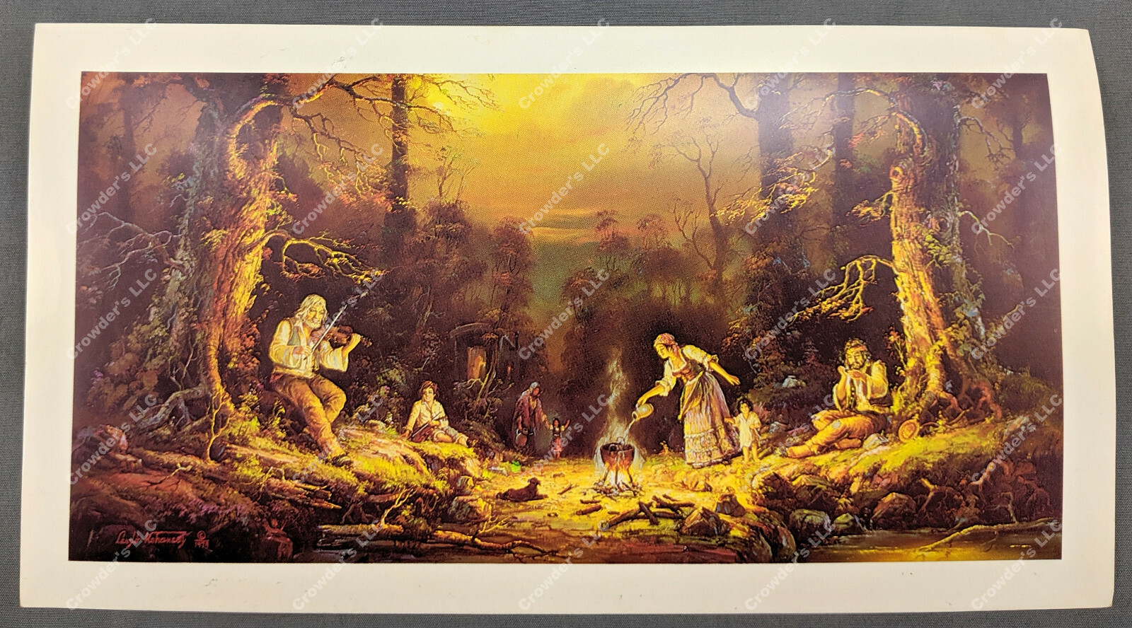 Laszlo Kohanecz Hungarian Artist The Gypsy Camp Realism Art Print Sale ...