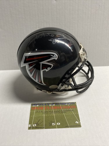 RARE Billy “White Shoes” Johnson Signed Atlanta Falcons Mini Helmet W ...