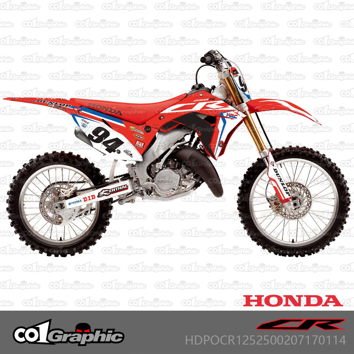 GRAPHICS DECALS FULL KIT FOR HONDA CR125 CR250 02-07 POLISPORT RESTYLE ...