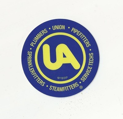 UA PLUMBERS PIPEFITTERS STEAMFITTERS Retro Y2K Blue Yellow Sticker | eBay