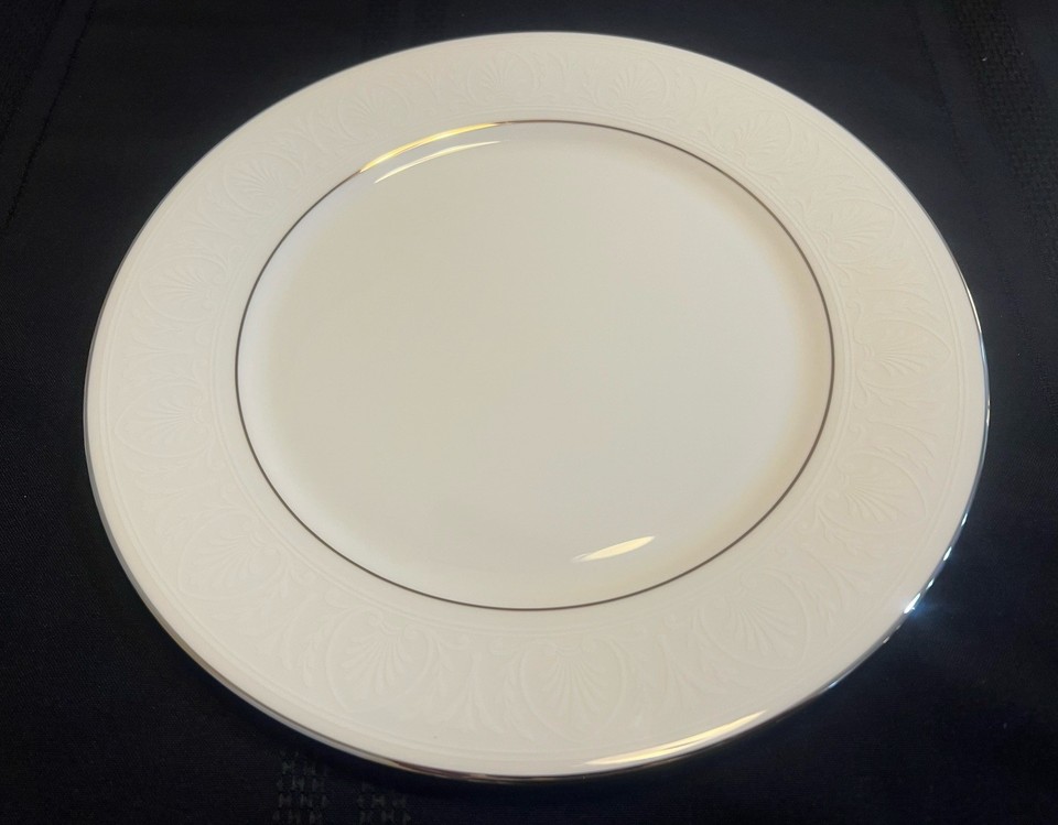 Lenox Hannah Platinum Dinner Plates FOUR Debut Collection Millennium ...