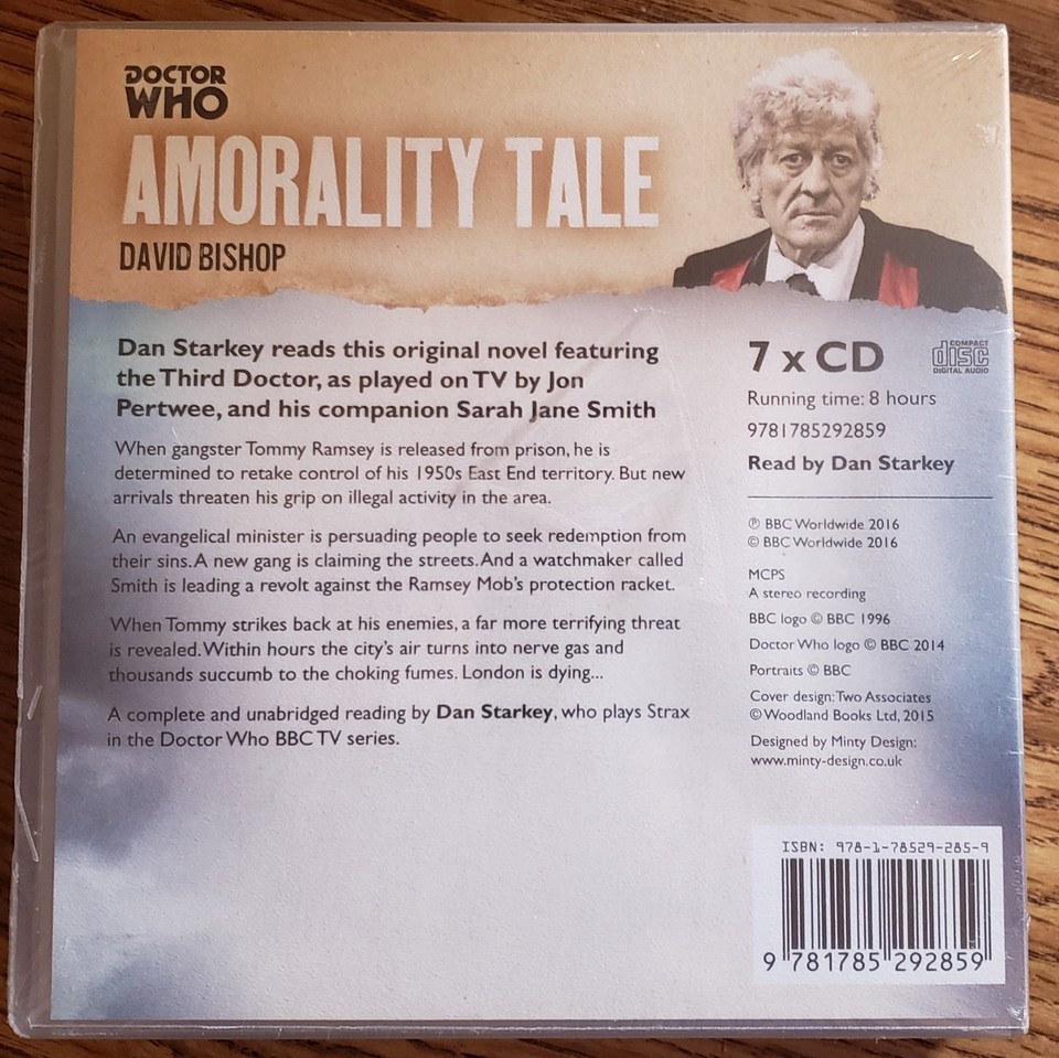 Doctor Who: Amorality Tale: A 3rd Doctor novelization by David Bishop ...