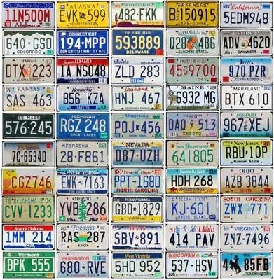 ALL 50 United States LICENSE PLATES Lot - Colorful USA Tags | eBay